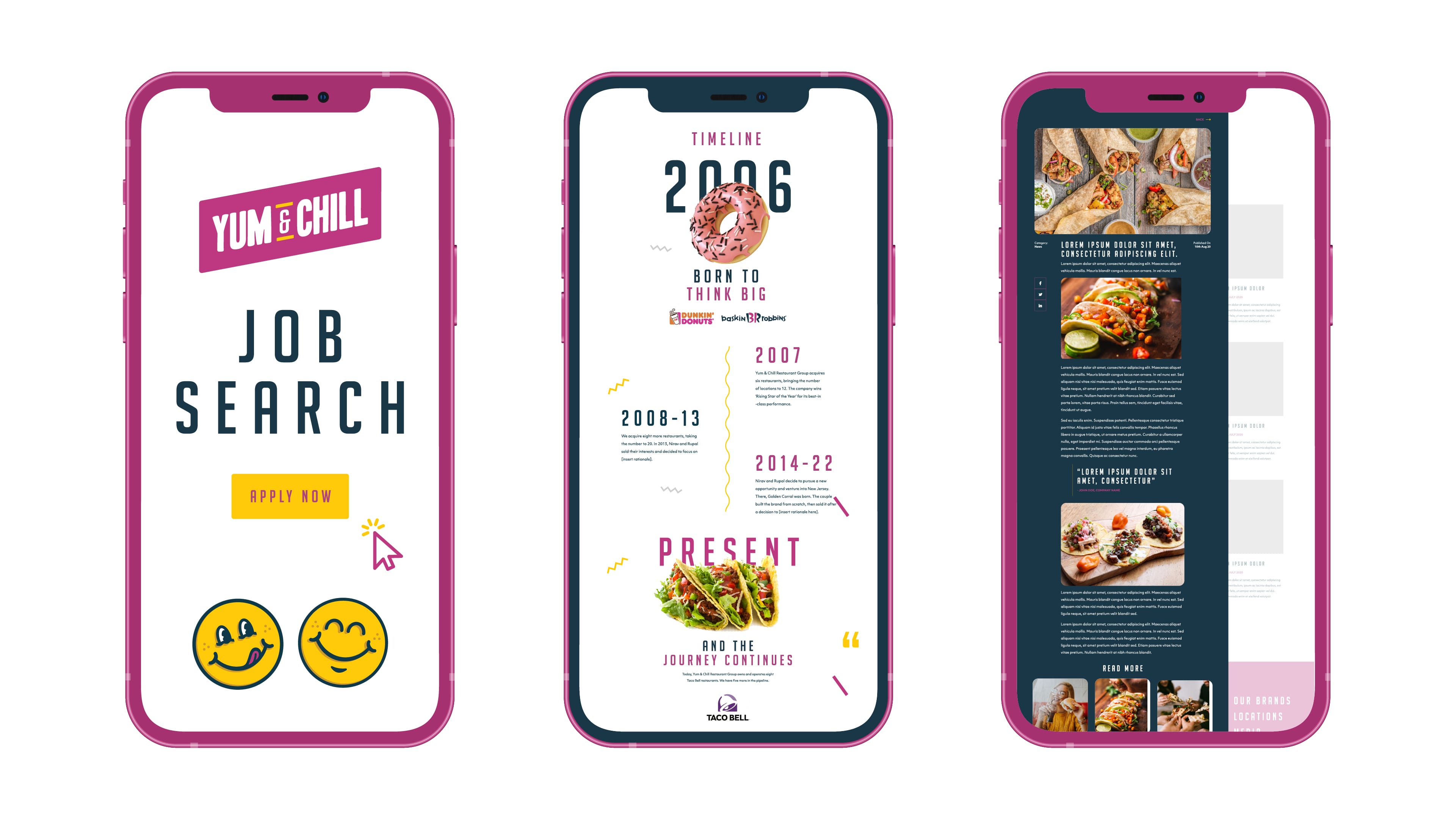 Yum & Chill: Web Design & Branding By Bluestone98